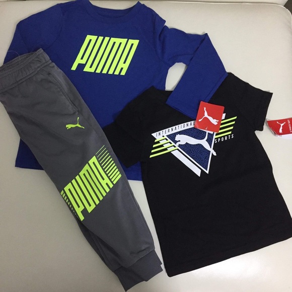 Puma | Matching Sets | Puma Little Boys 3pc Tricot Jogger Set | Poshmark